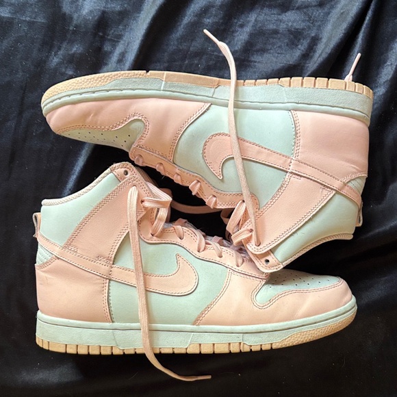 Nike | Shoes | Nike Pastel Pink Dunks Hightop | Poshmark
